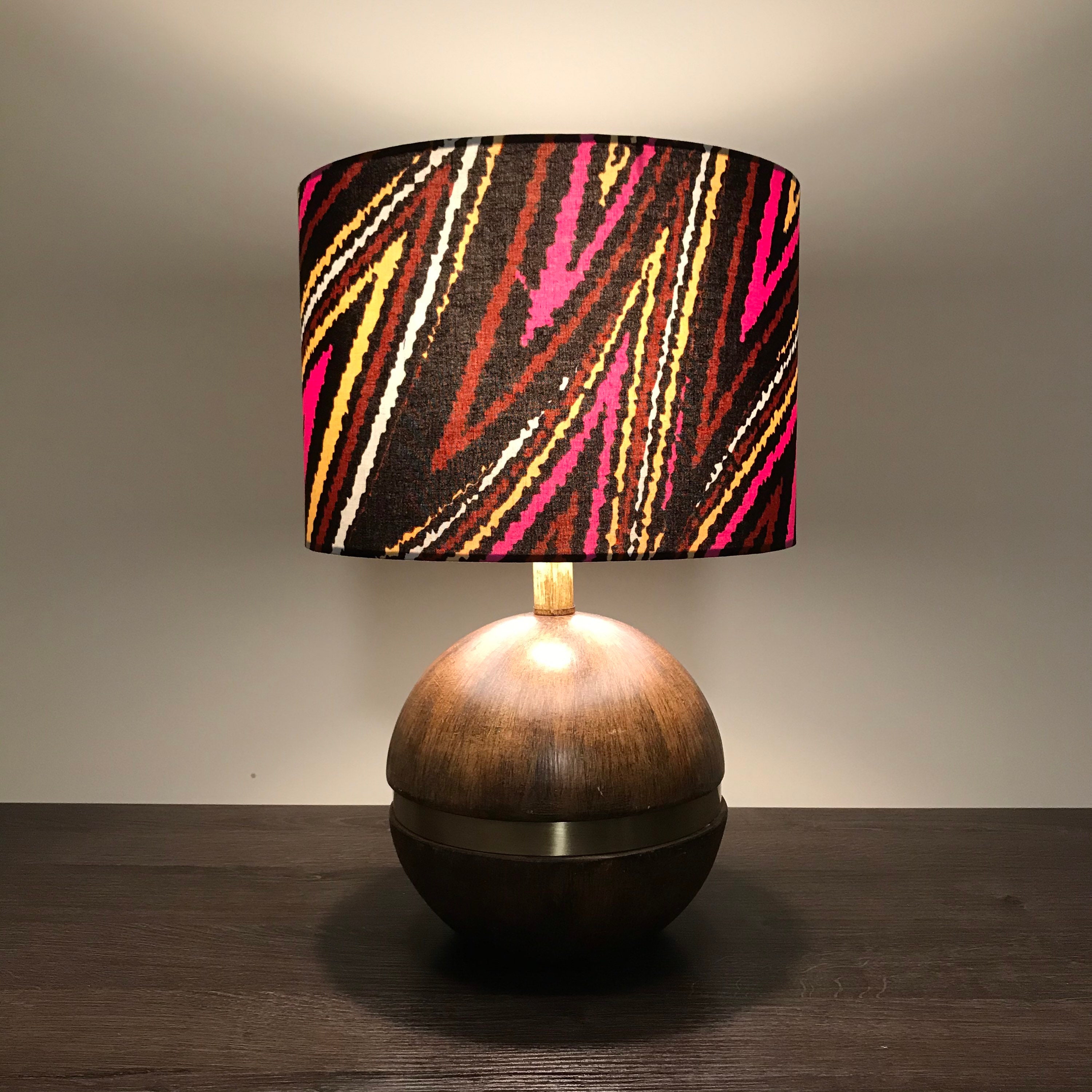African Print Drum Lampshade, Cylindrical Lampshade, Tribal Print ...