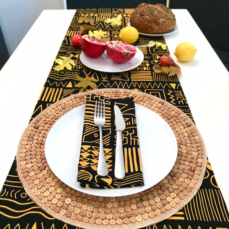 African Print Table Runner, Ankara Table Runner, Housewarming Gift ...