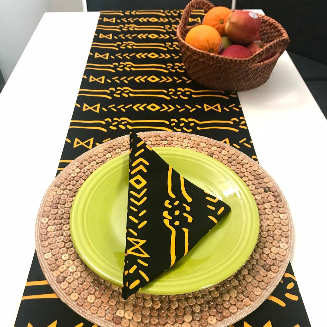 African Print Table Runner, Ankara Table Runner, Kitchen and Dining ...