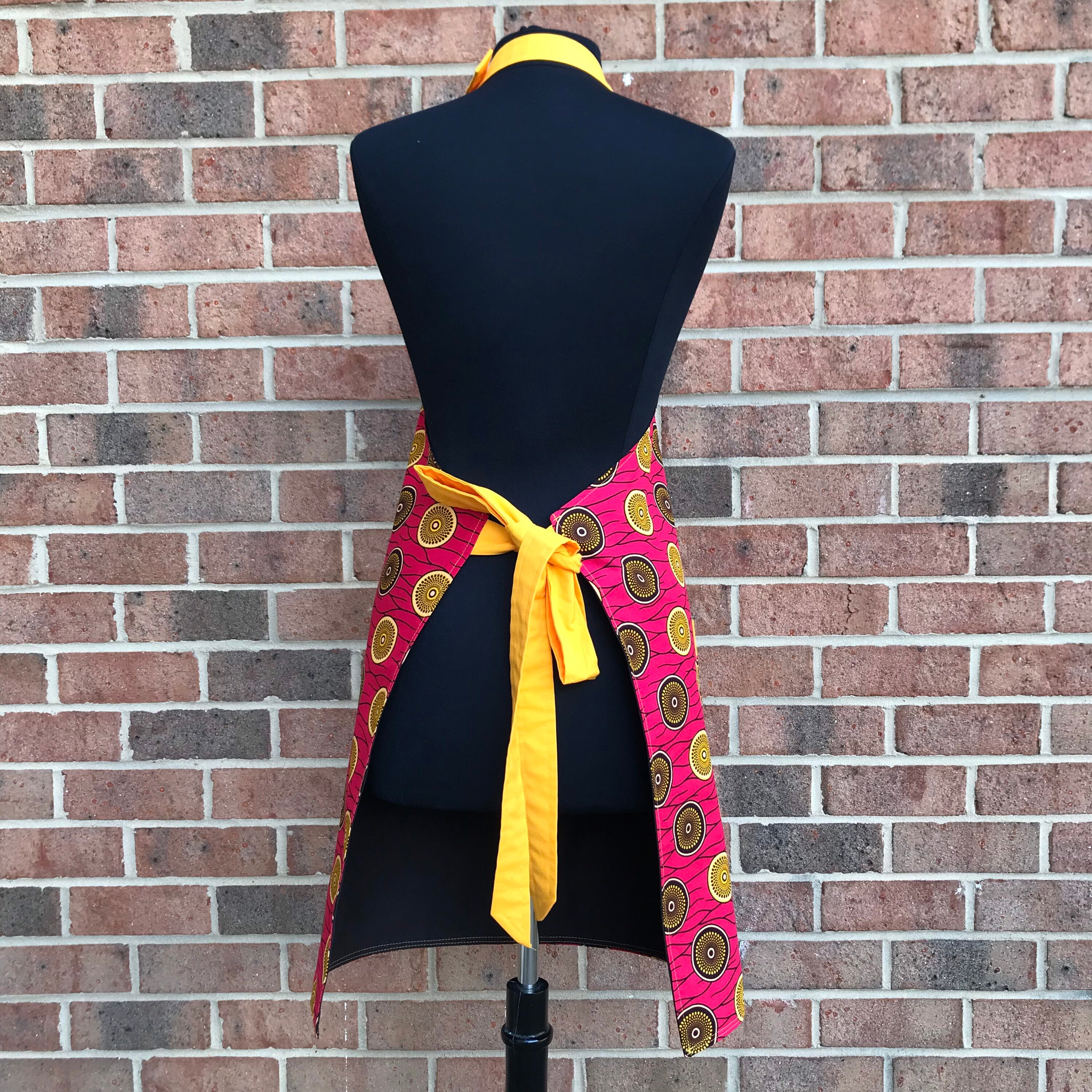African Print Apron, Cotton Apron, Ankara Apron, Chef Apron, Full Apron ...