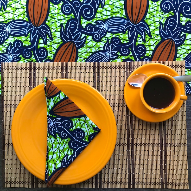 Ankara Table Napkins, African Print Napkins, Mudcloth Print Napkins ...