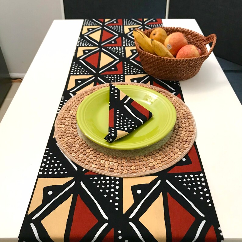 African Print Table Runner, Ankara Table Runner, Housewarming Gift ...