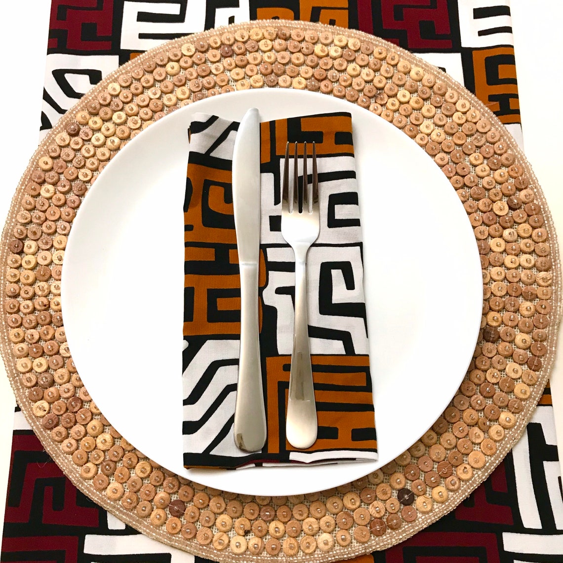 Ankara Table Napkins African Print Napkins Kuba Print - Etsy