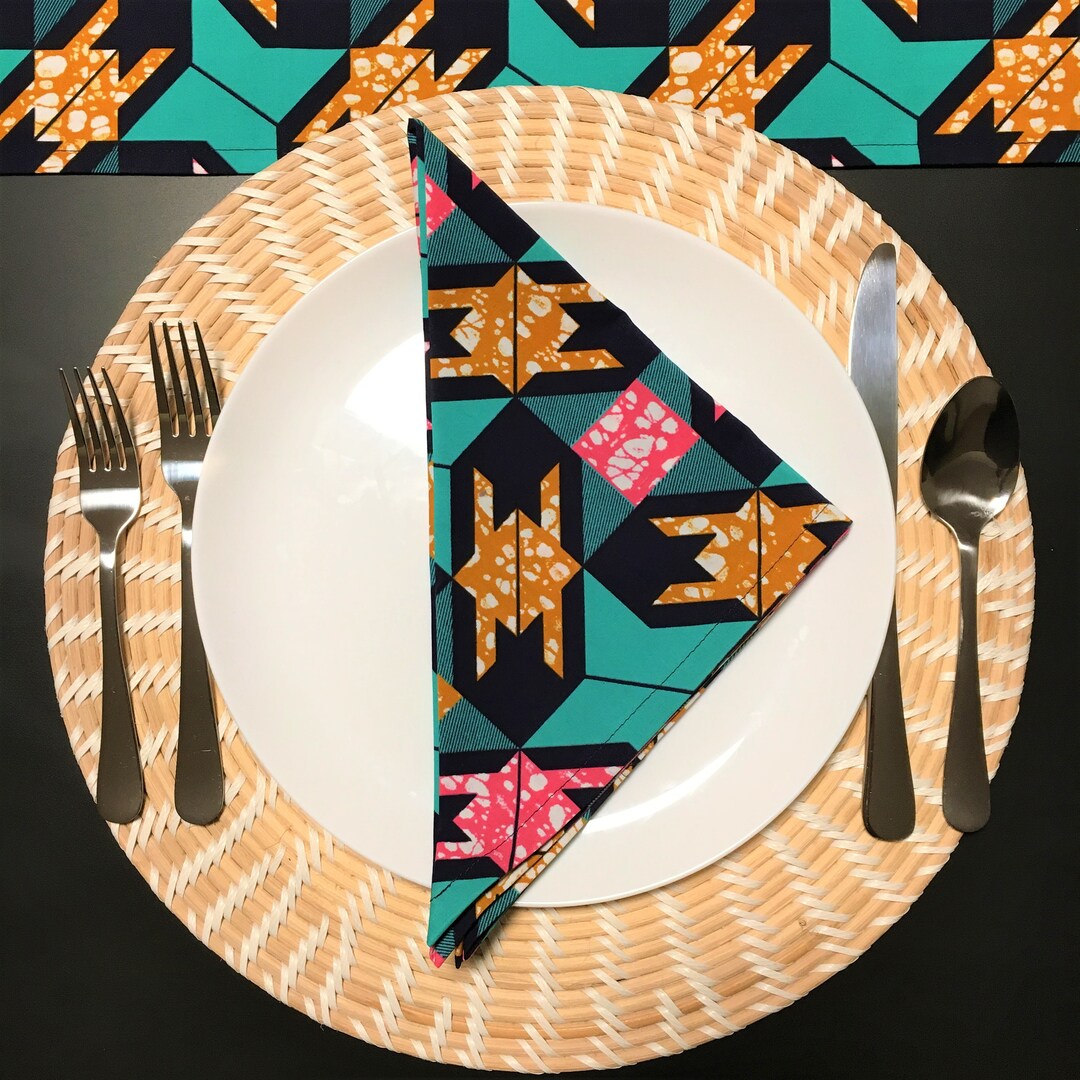 Ankara Table Napkins, African Print Napkins, Block Print Napkins ...