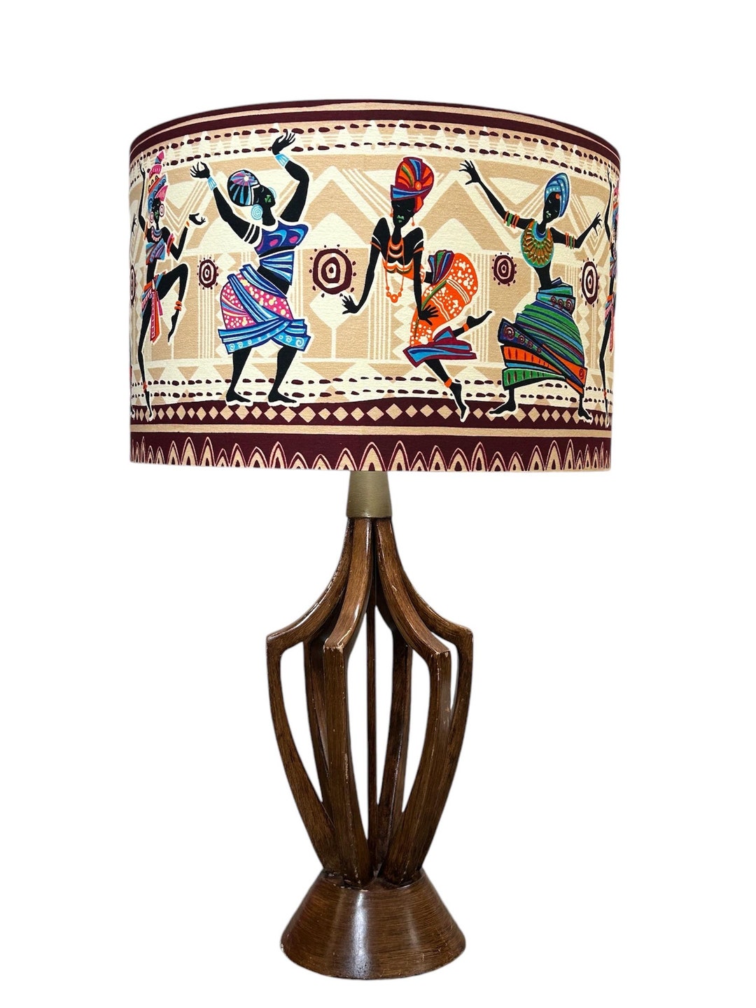 Large African Print Drum Lampshade, Custom Made to Order Lampshade ...