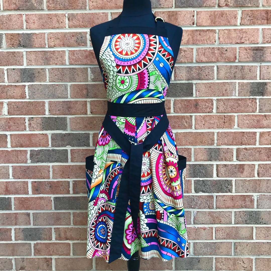 African Apron, Ankara Apron, Retro Apron, Vintage Apron, African Fabric ...
