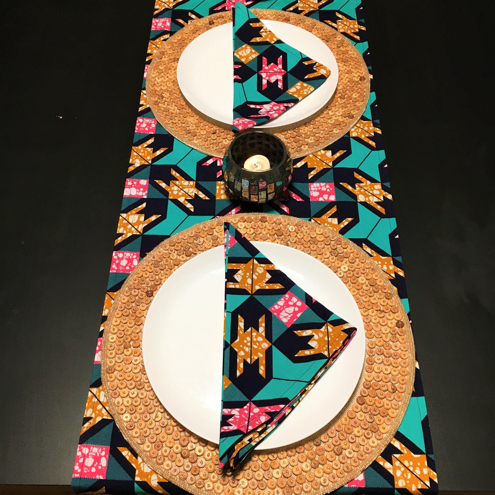 African Print Table Runner, Ankara Table Runner, Housewarming Gift ...