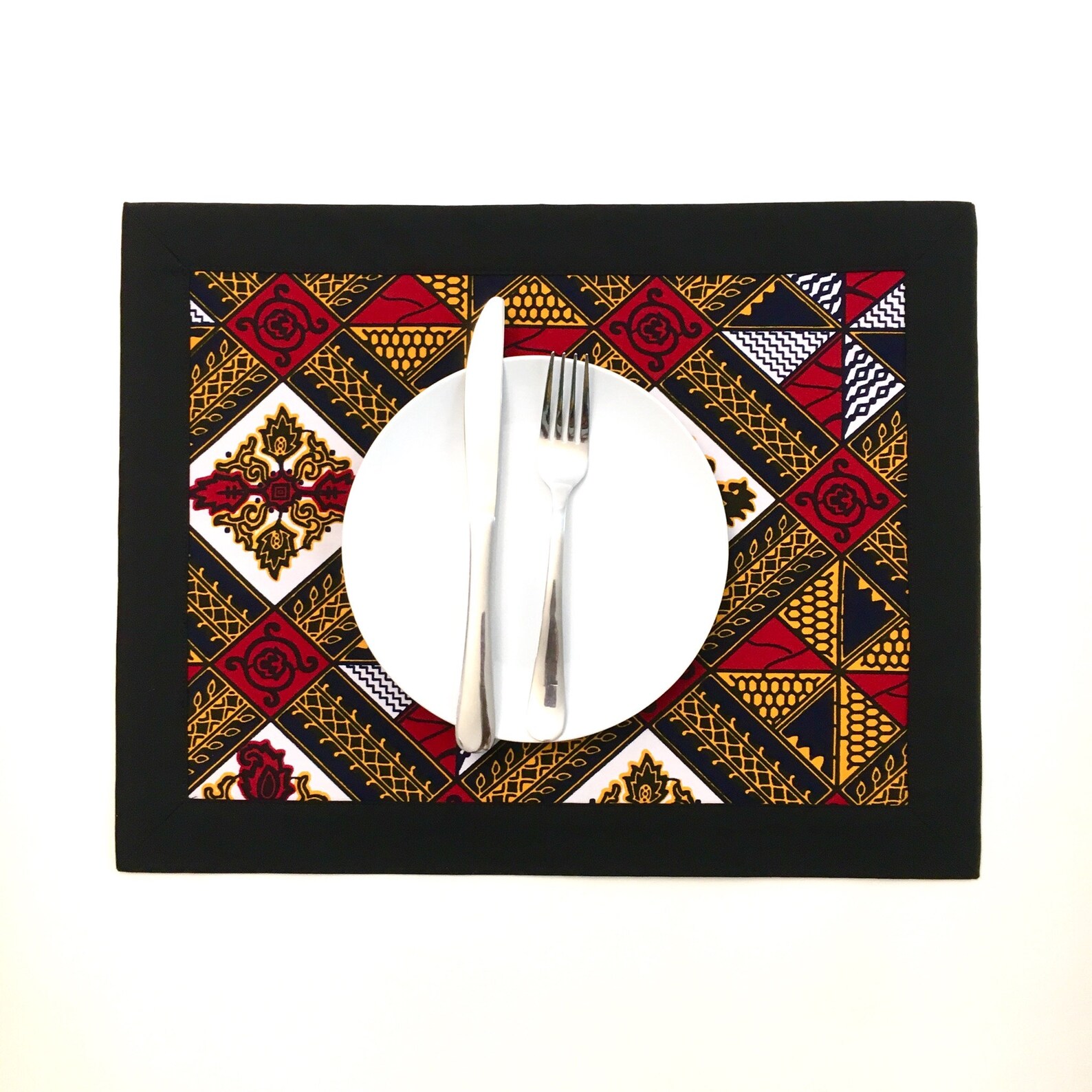 African Print Placemat, Table Linen, Ankara Placemat, Border Placemat ...