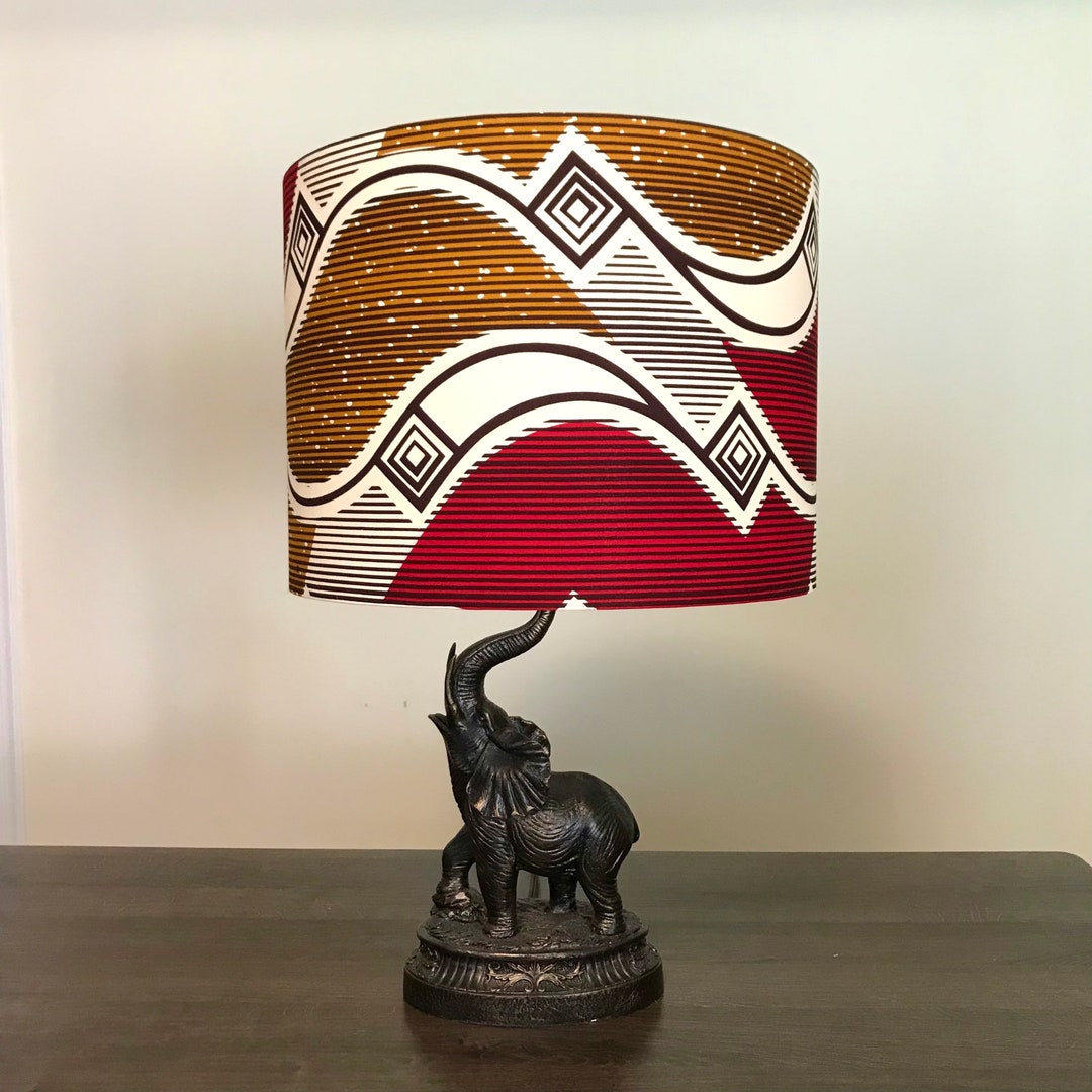 Large African Drum Lampshade Cylindrical Lampshade Indie - Etsy