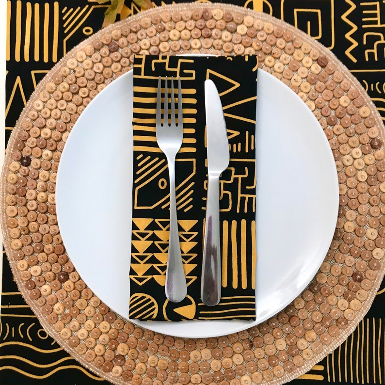 Ankara Table Napkins, African Print Napkins, Tribal Print Napkins ...