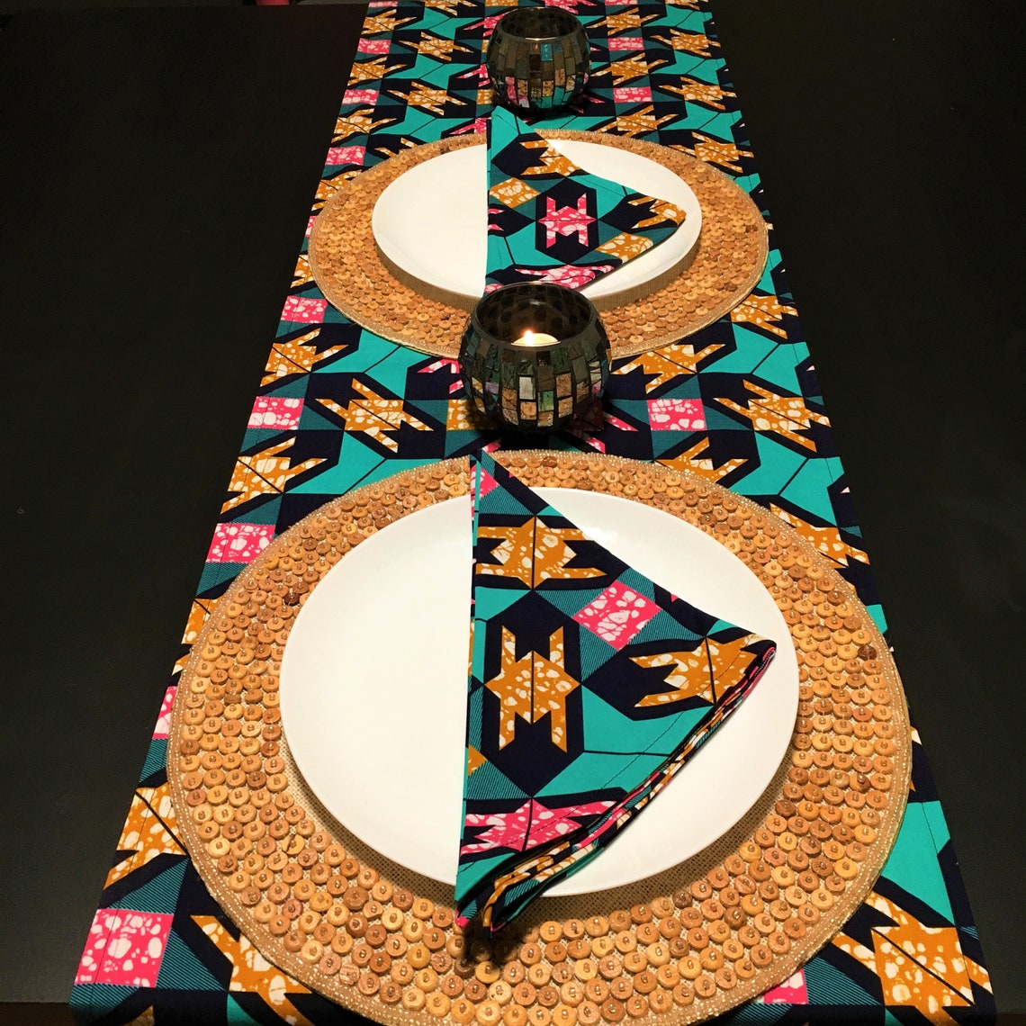African Print Table Runner Ankara Table Runner Housewarming - Etsy