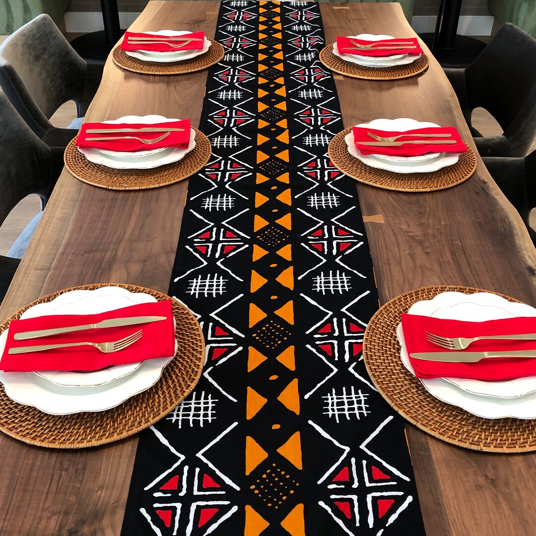 African Print Table Runner Ankara Table Runner Housewarming Gift ...
