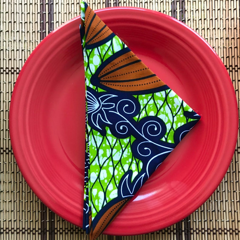 Ankara Table Napkins, African Print Napkins, Mudcloth Print Napkins ...