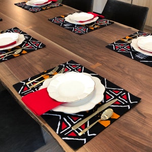 PLACEMATS ONLY African Print Placemats Table Linen Ankara Placemat ...