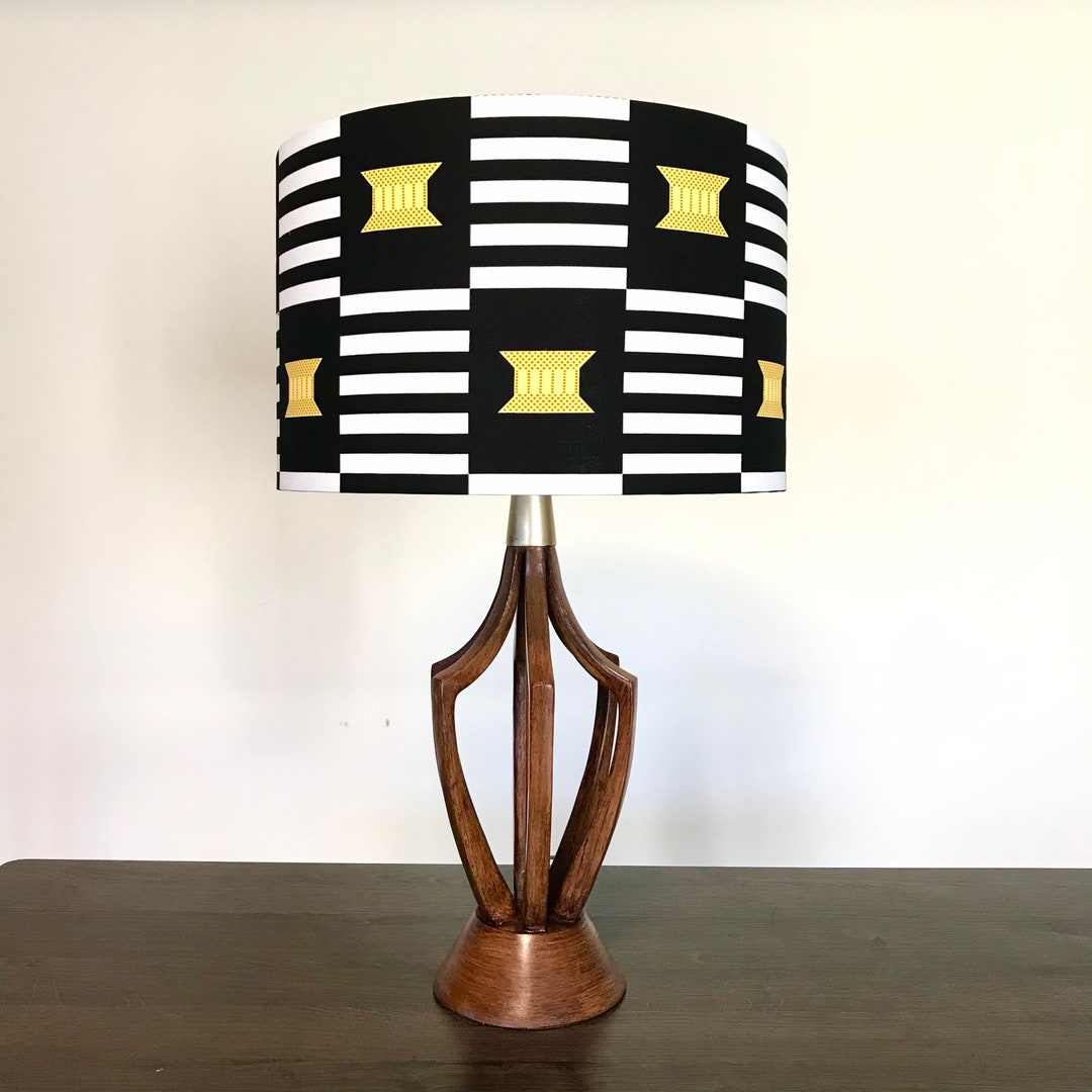 Large African Drum Lampshade, Kente Lampshade, Boho Home Decor ...