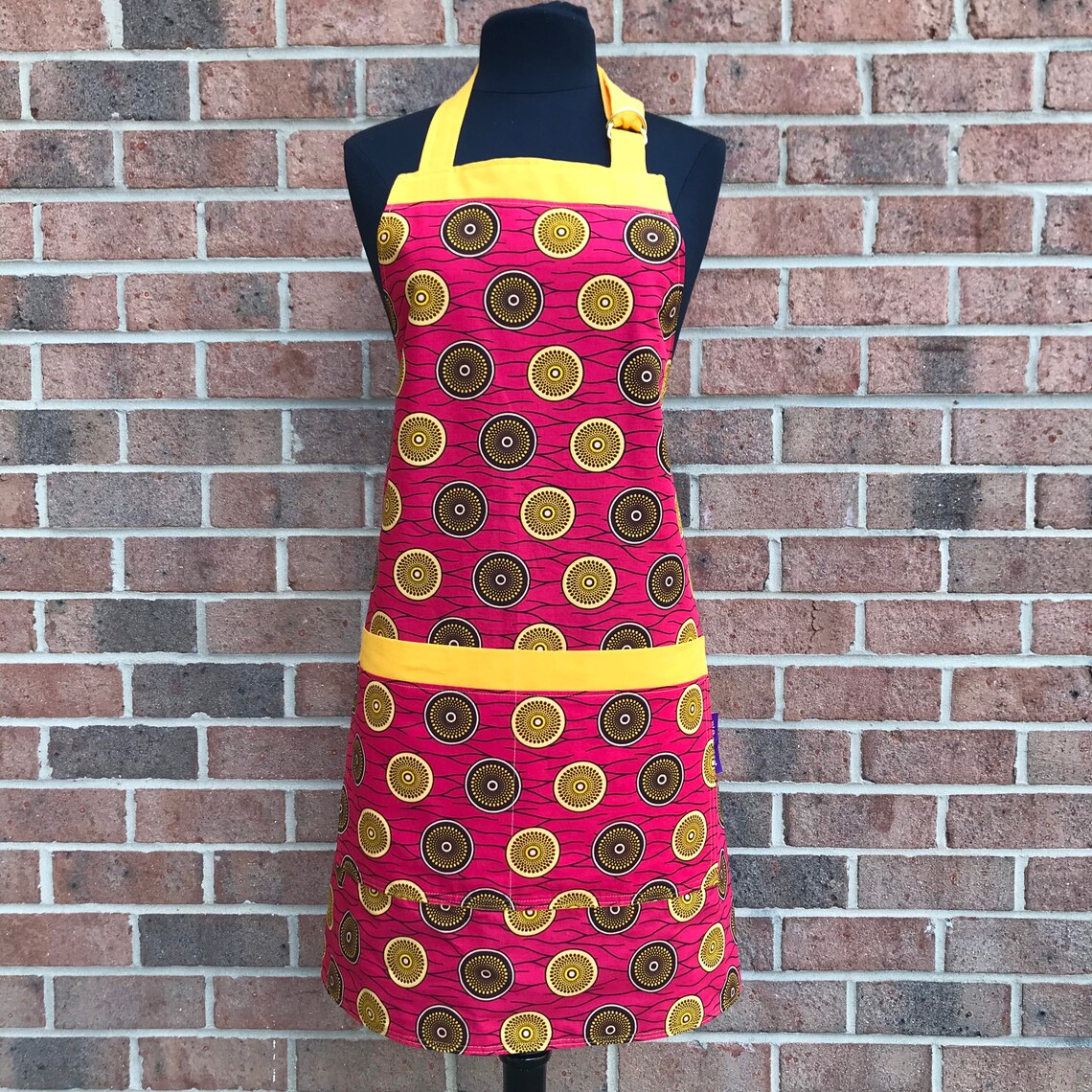 African Print Apron, Cotton Apron, Ankara Apron, Chef Apron, Full Apron ...