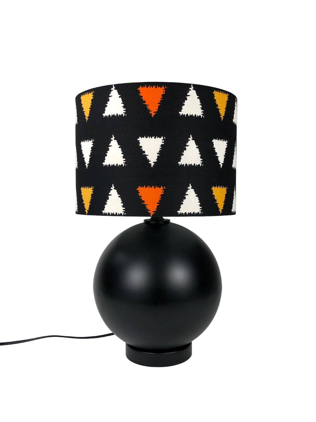 African Print Drum Lampshade, Cylindrical Lampshade, Mudcloth Print ...