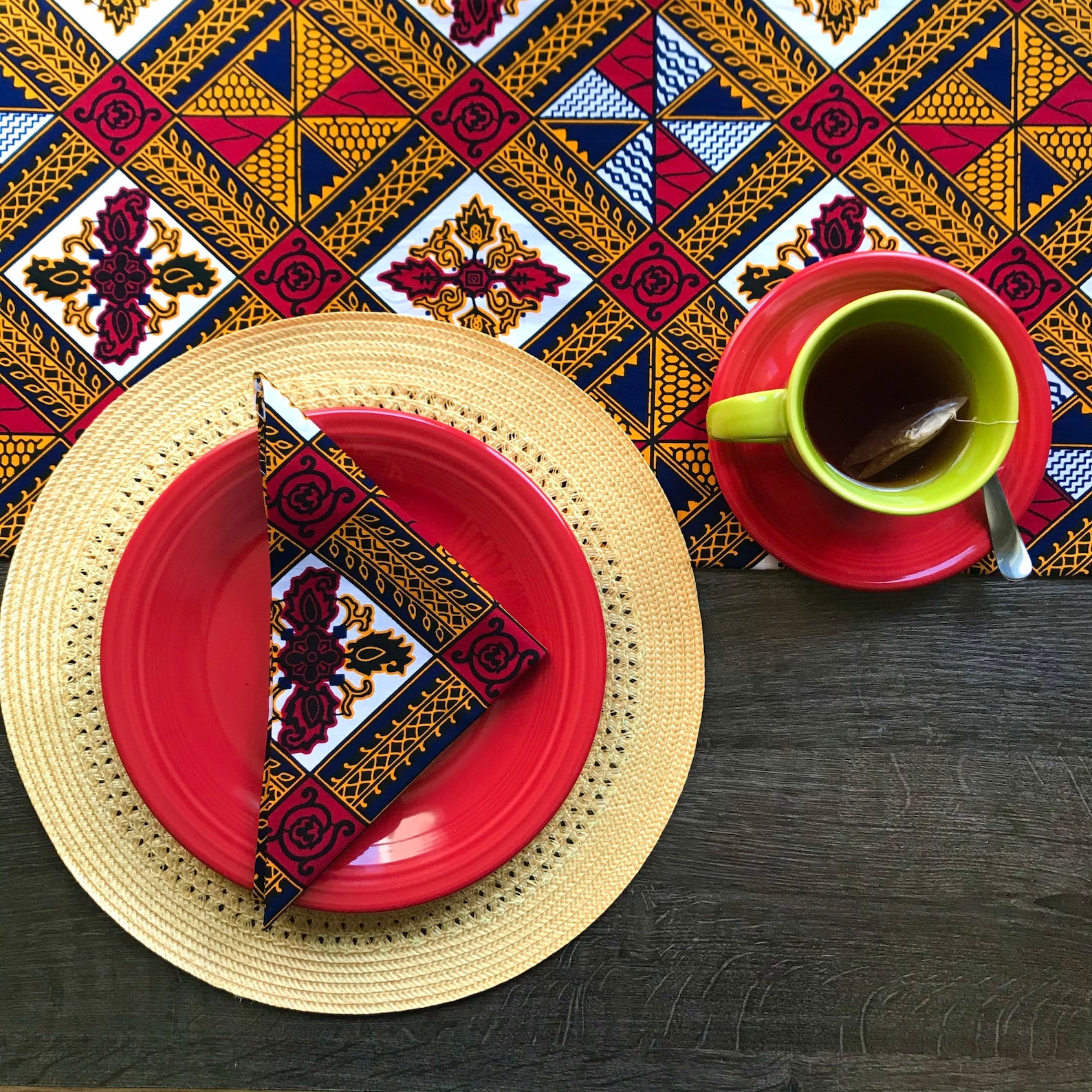 African Print Table Runner, Ankara Table Runner, Housewarming Gift ...