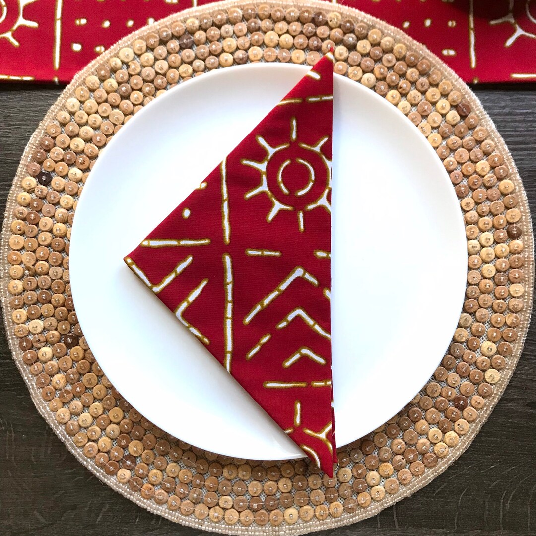 Ankara Table Napkins, African Print Napkins, Tribal Print Napkins ...