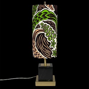 African Print Drum Lampshade Cylindrical Lampshade Tribal Floral ...