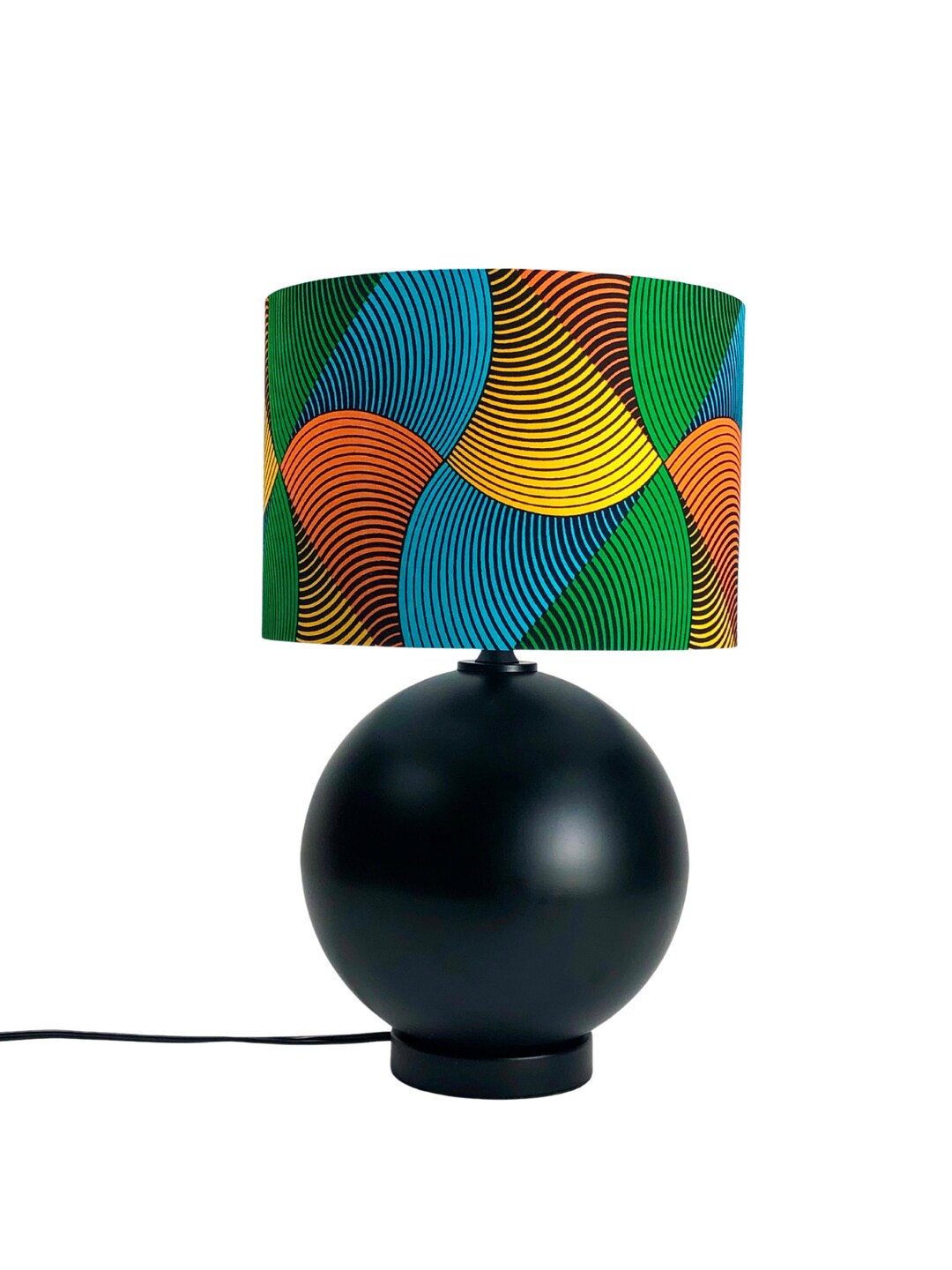 African Print Drum Lampshade, Cylindrical Lampshade, Ankara Print ...