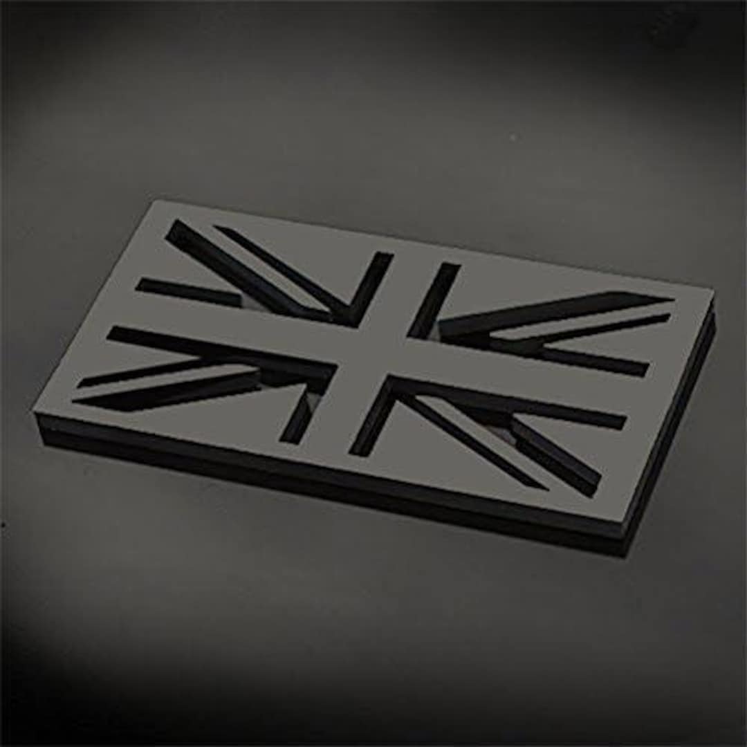England GB Great Britain UK United Kingdom Union Jack Metal Black ...
