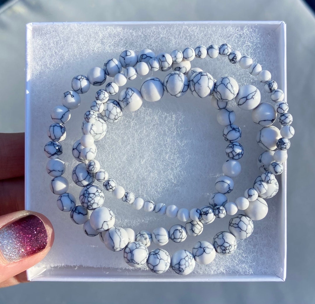 Howlite Bracelets - Etsy