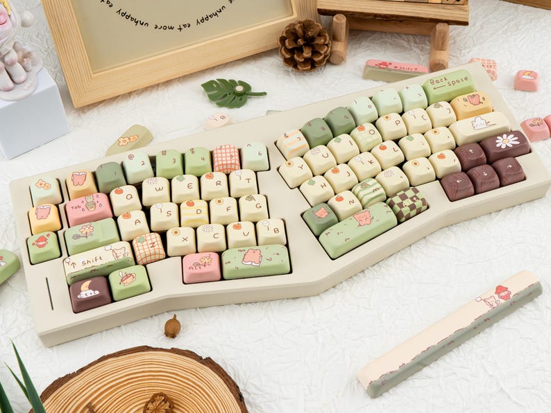 150 Nature Keycap Set, Forest Cute Animal Japanese Keycaps, MX Switch ...