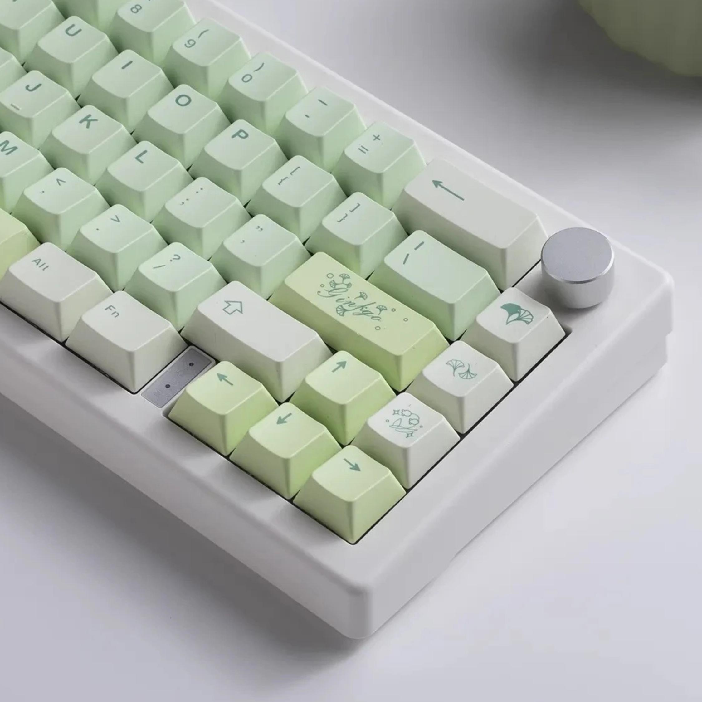 Gradient Green Pastel Keycap Set 130 Keys Cherry Profile PBT Dye ...