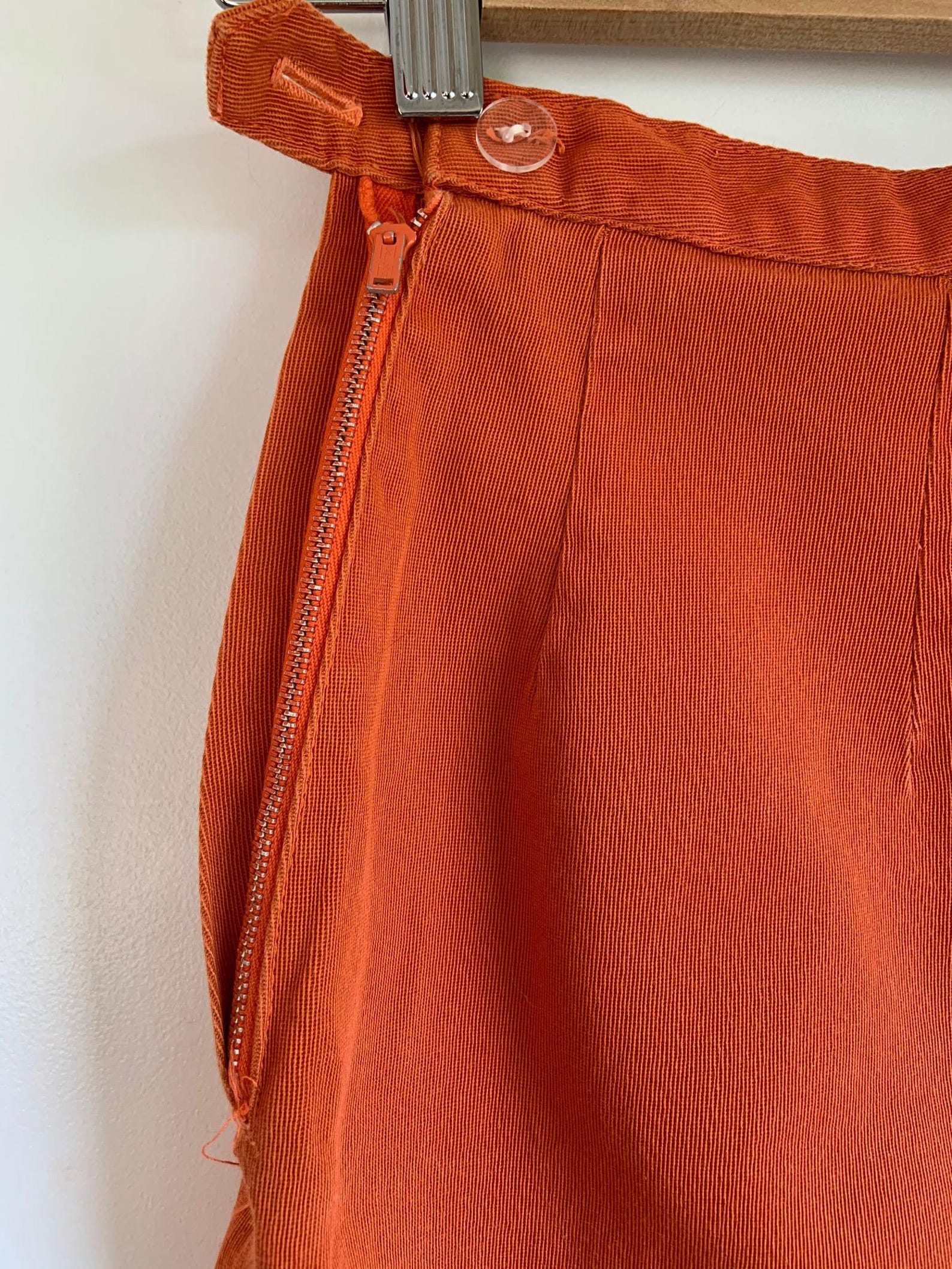 Vintage 1960s Burnt Orange, High-waisted Women's Summer Shorts With ...