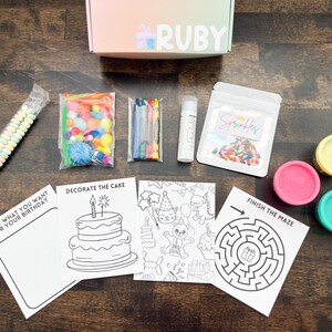 Kids Birthday Party Activity Box - Birthday Gift for Kids - Kids Party ...