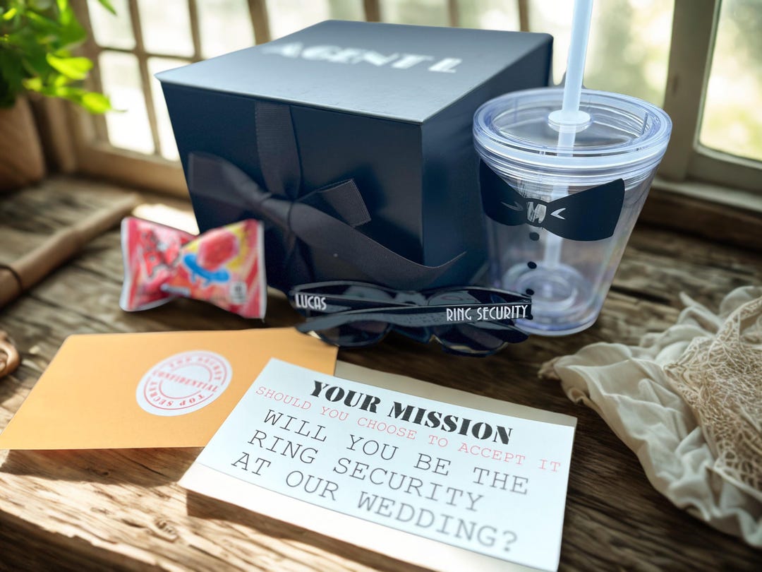 Elegant Ring Security Box - Ring Security Proposal - Ring Security Gift Set - Ring Security Cup ...