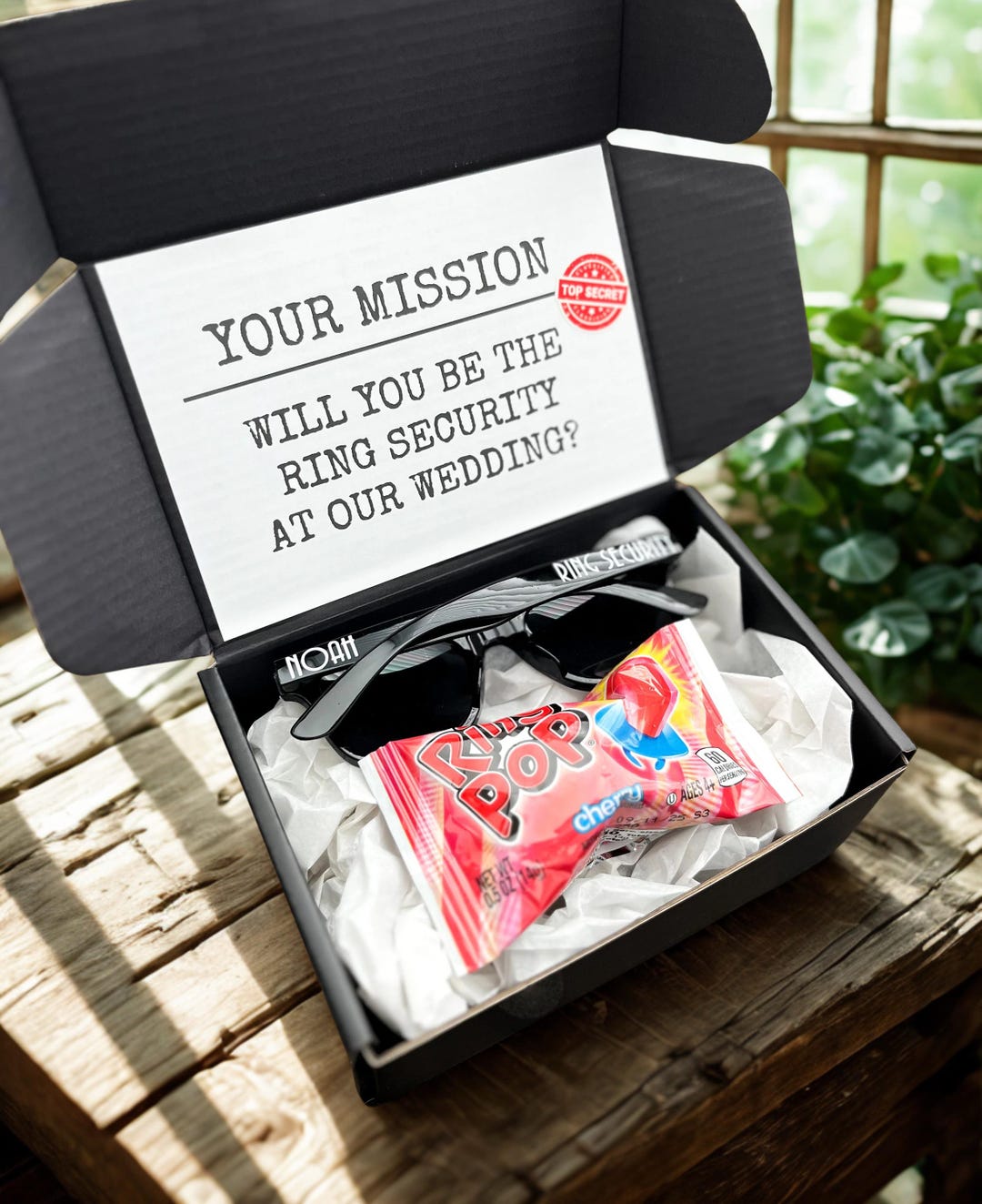 Ring Security Proposal Box - Secret Agent - Ring Security Gift Box - Ring Security Kids - Etsy