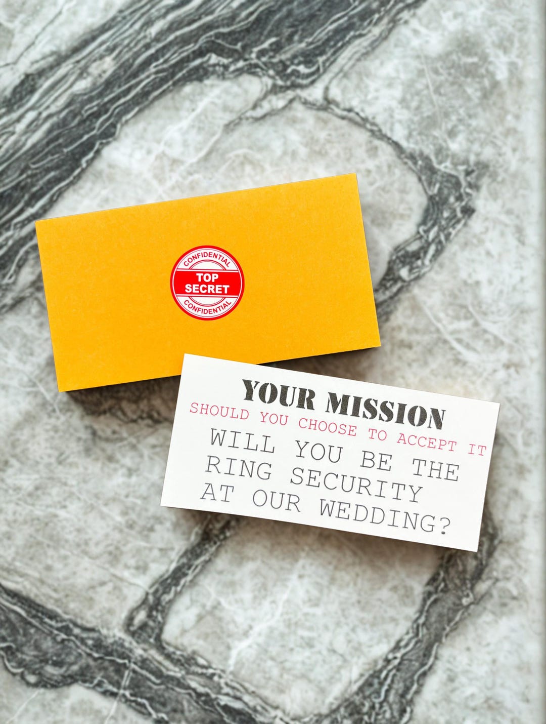 Ring Security Proposal Card - Ring Bearer Proposal - Ring Security ...