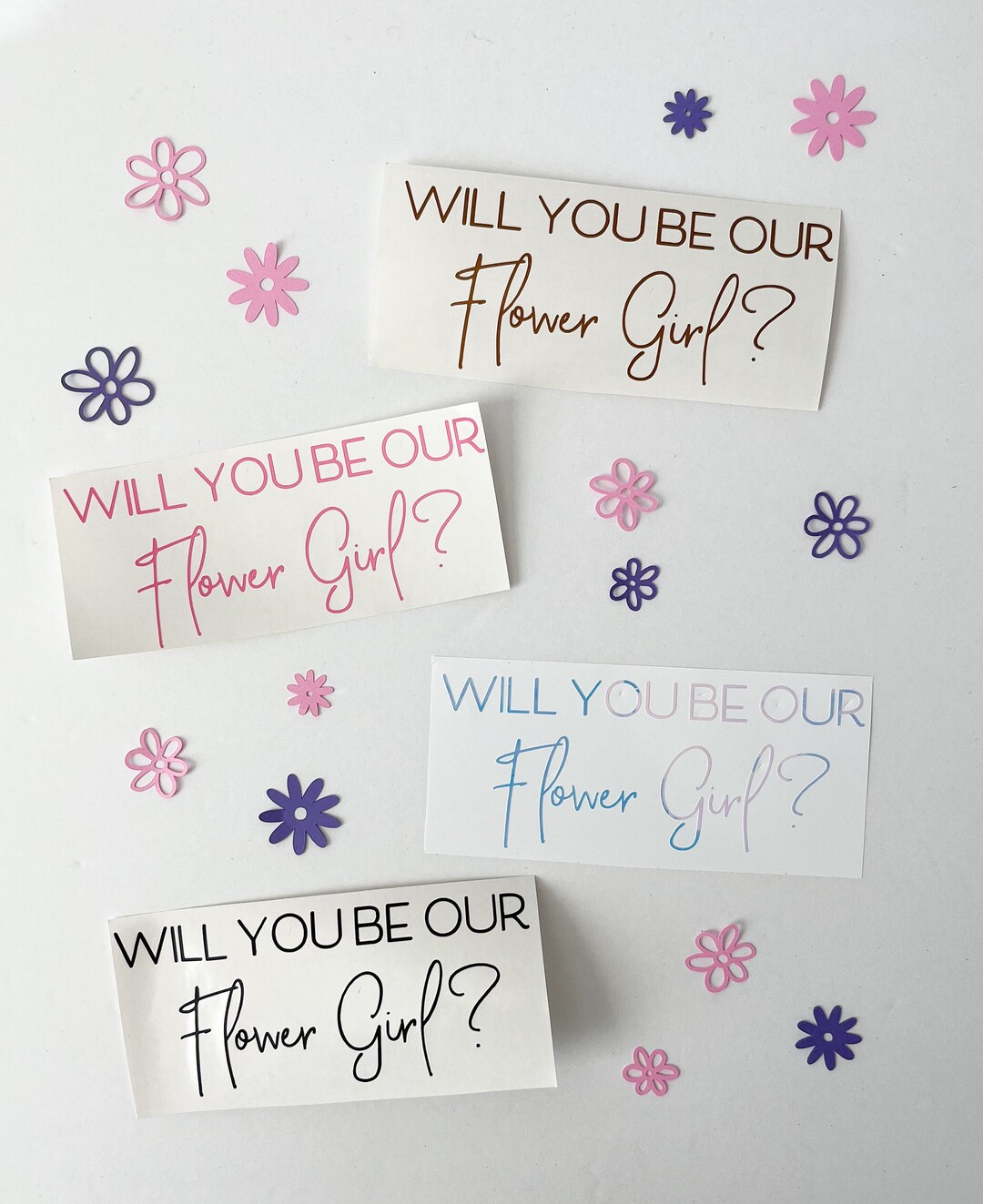 Flower Girl Proposal Vinyl Sticker - Will You Be My Flower Girl Sticker ...