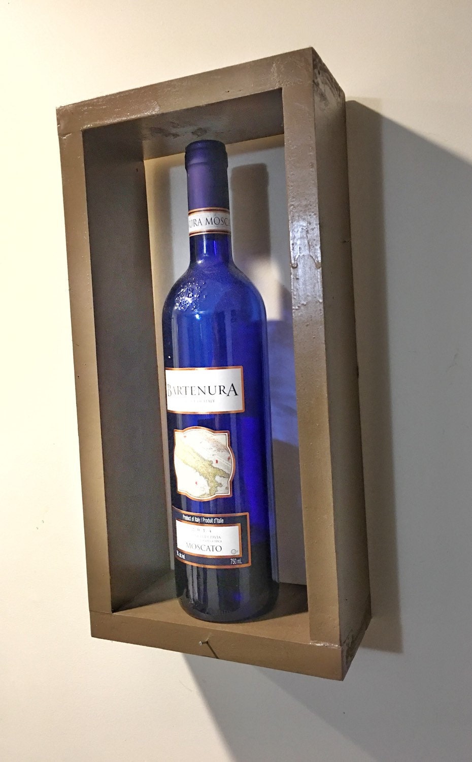 Rustic Shadow Box Frame Unique Wine Display Made From | Etsy