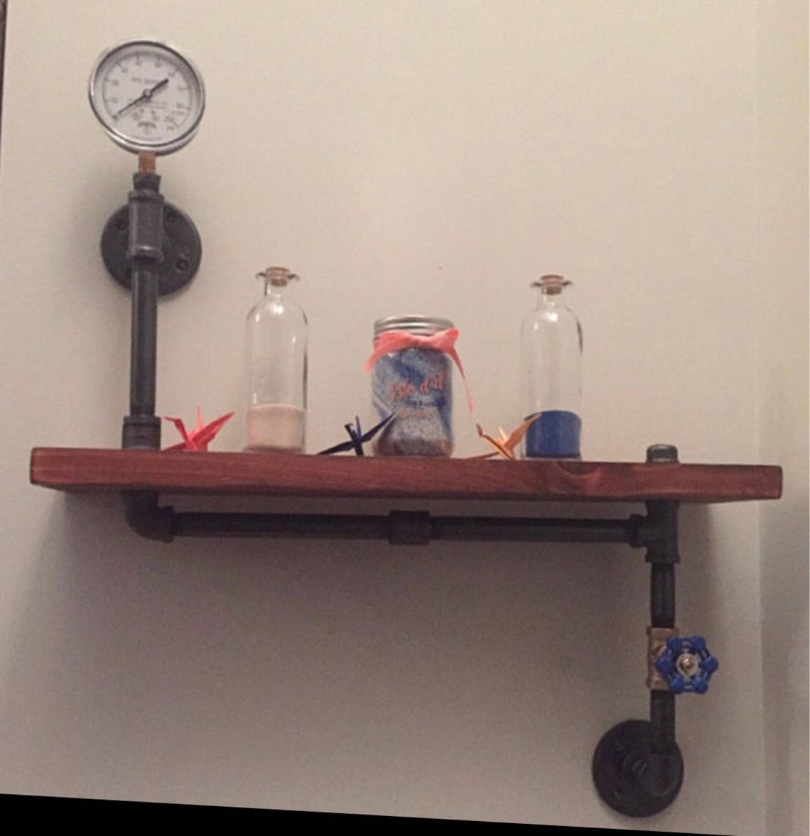 Steampunk Inspired Shelf Made From Reclaimed Wood and Industrial Pipe ...