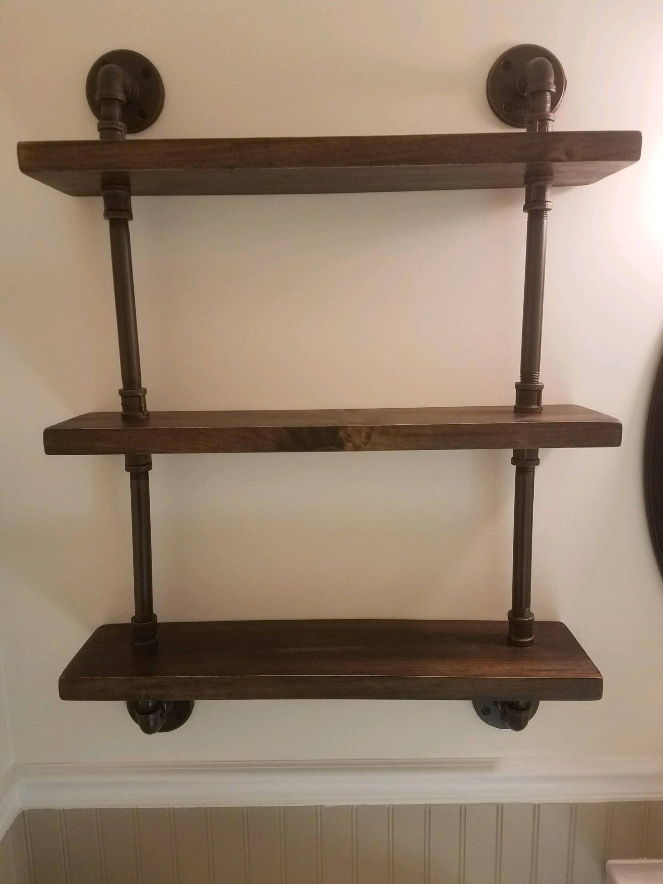 3 Tier Shelf Made From Reclaimed Wood and Industrial Pipe - Etsy