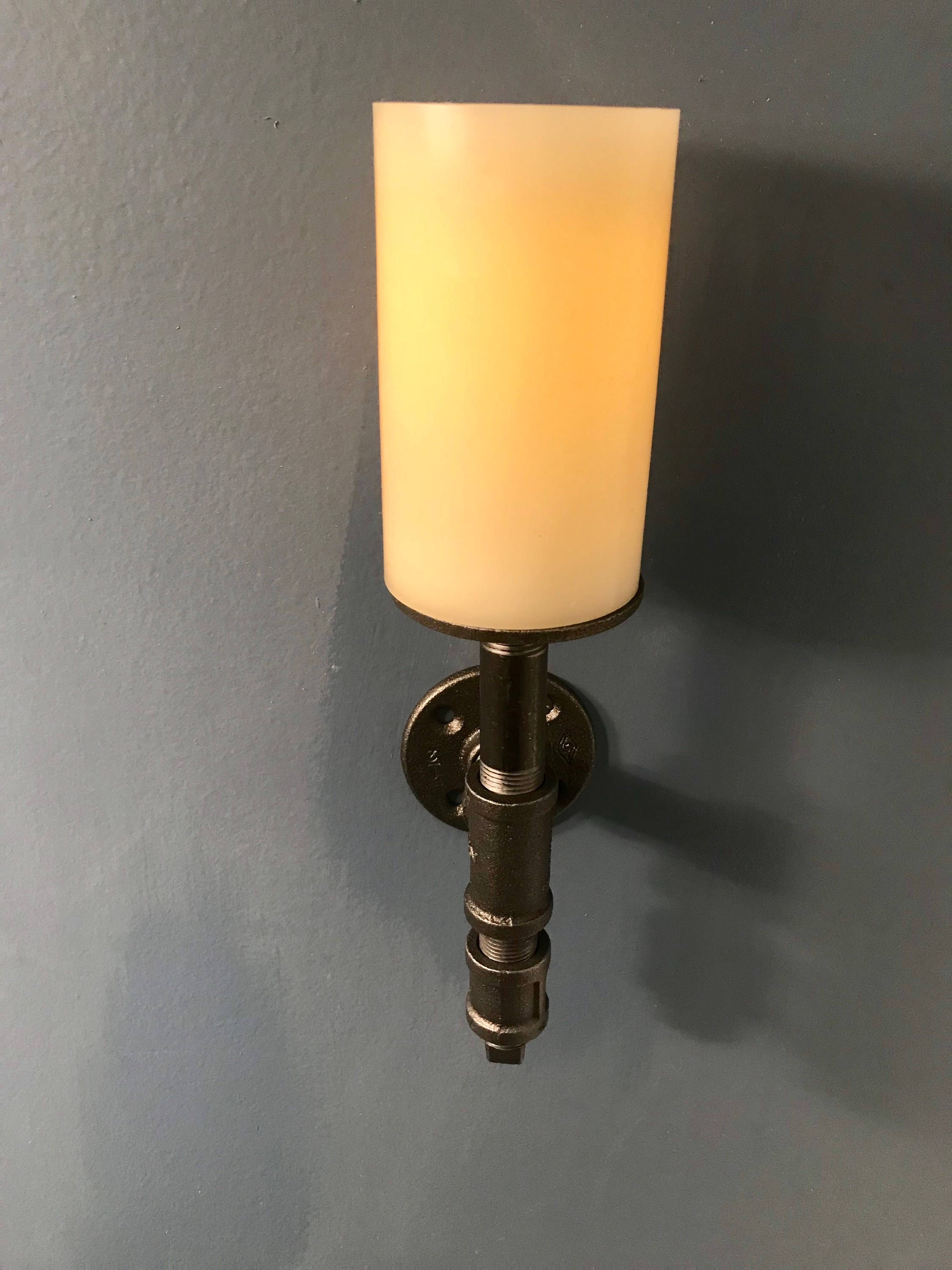 Wall Sconces made from Industrial Pipe Industrial chic | Etsy