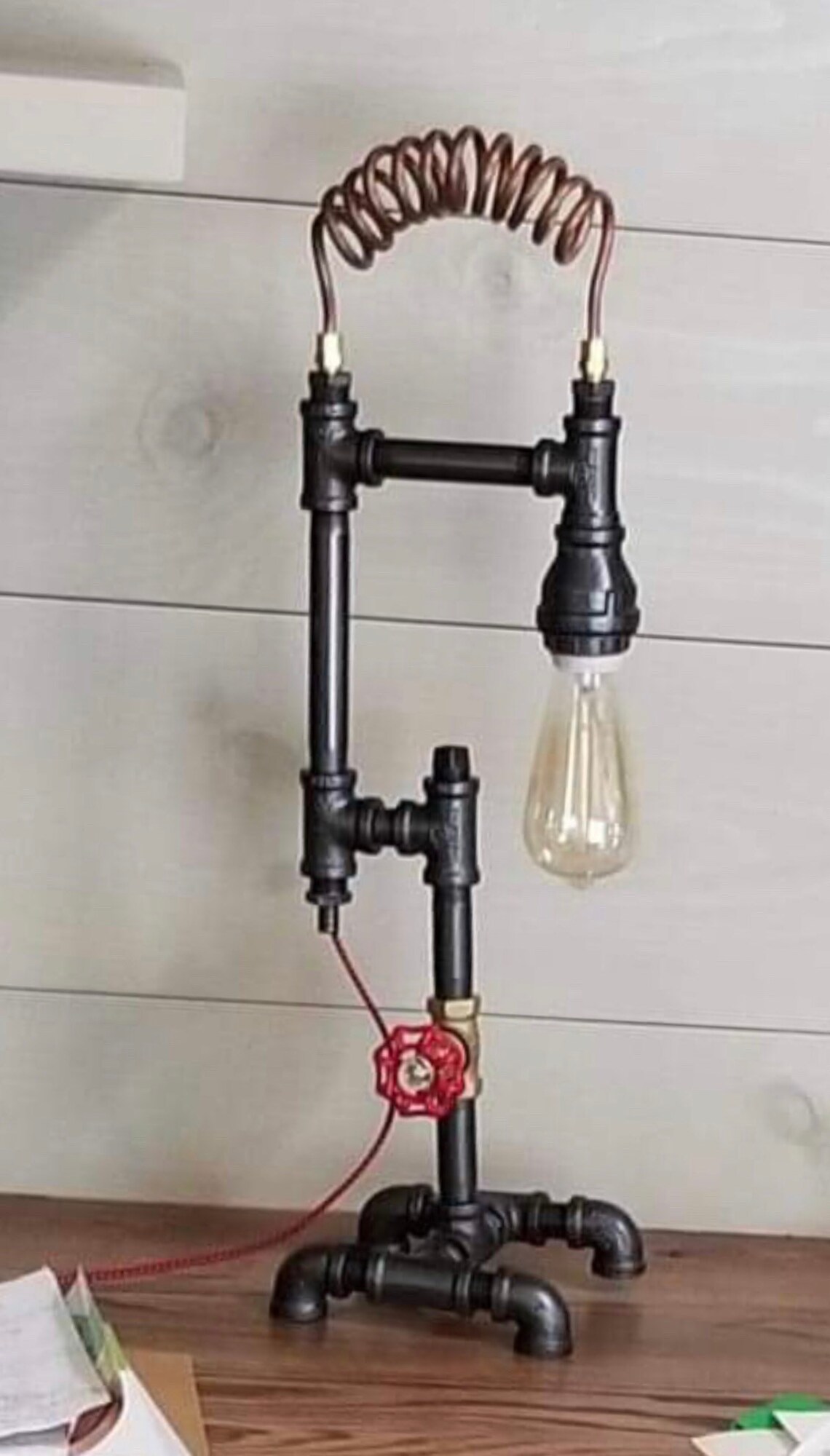 Steampunk Desk Lamp Edison Bulb Vintage Lighting Rustic - Etsy