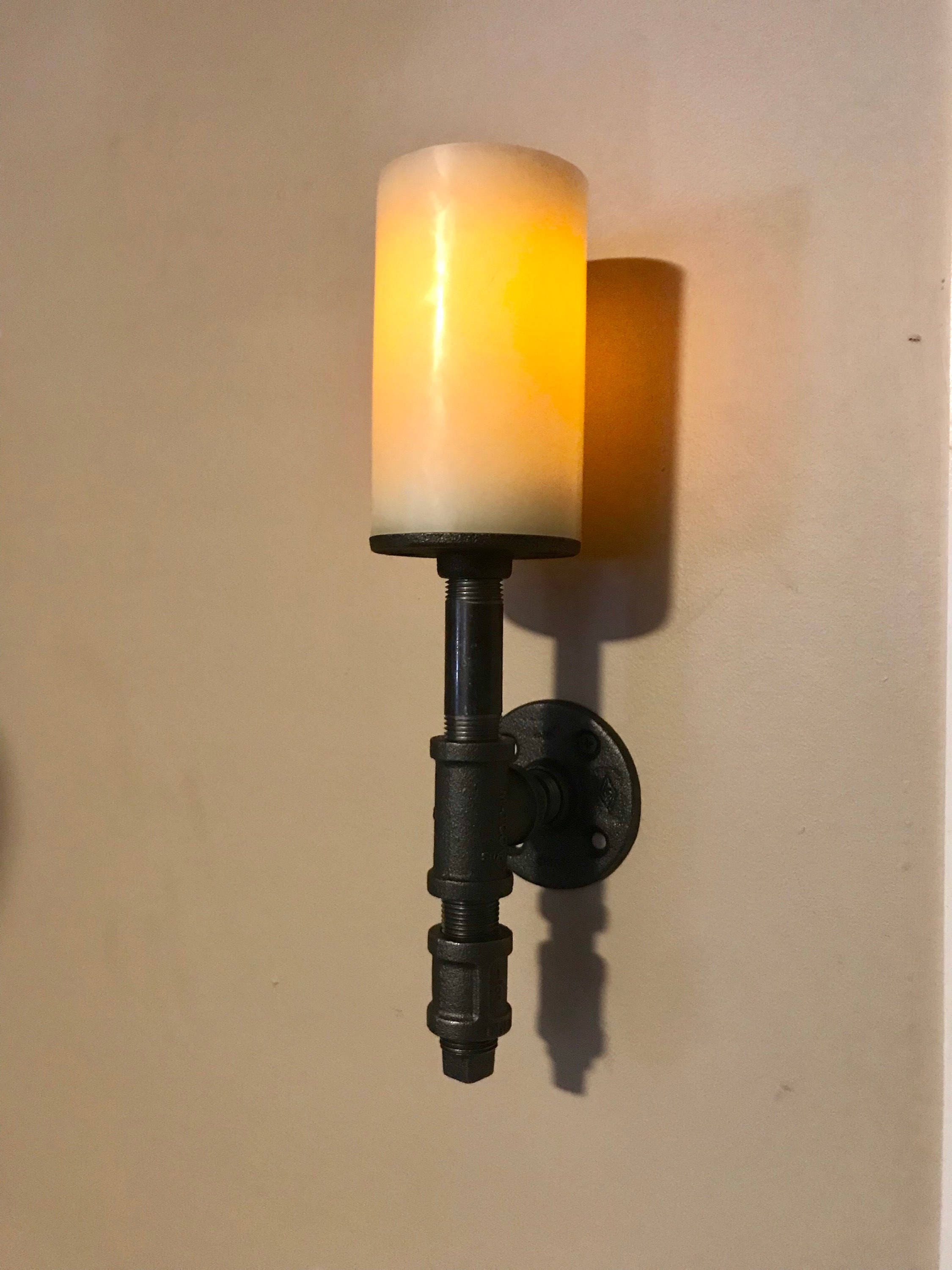 Wall Sconces made from Industrial Pipe Industrial chic | Etsy
