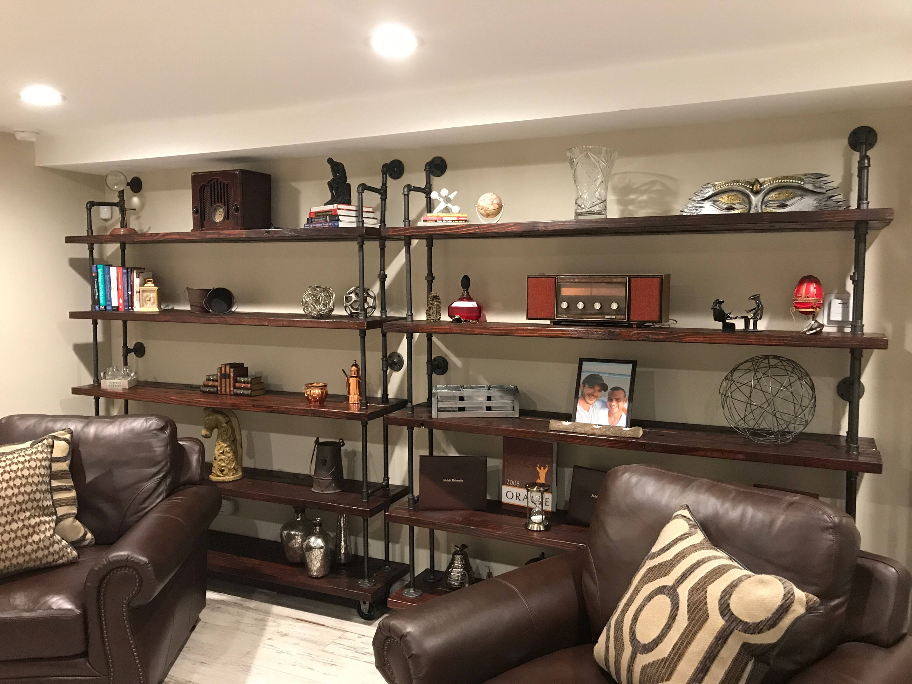 Custom Made Wall Unit, Reclaimed Wood, Industrial Pipe. - Etsy