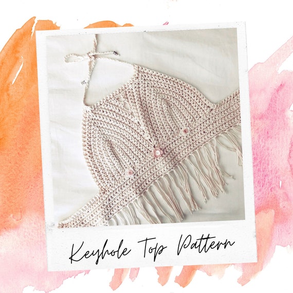 PATTERN/ Keyhole Crochet Crop Top Pattern English Spanish | Etsy