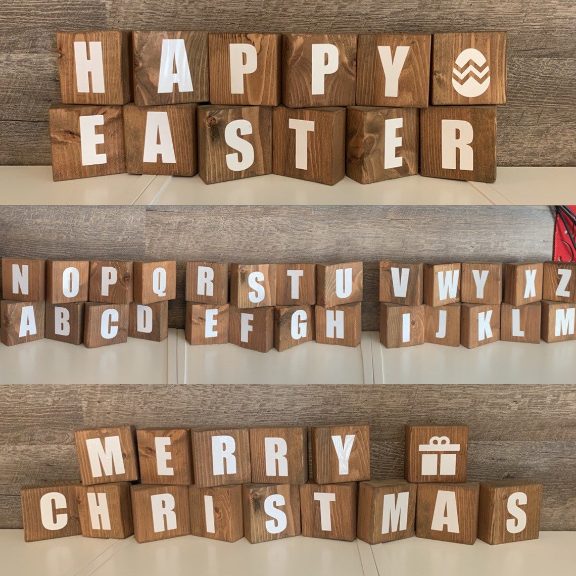 Alphabet and Holiday Decorative Blocks - Etsy