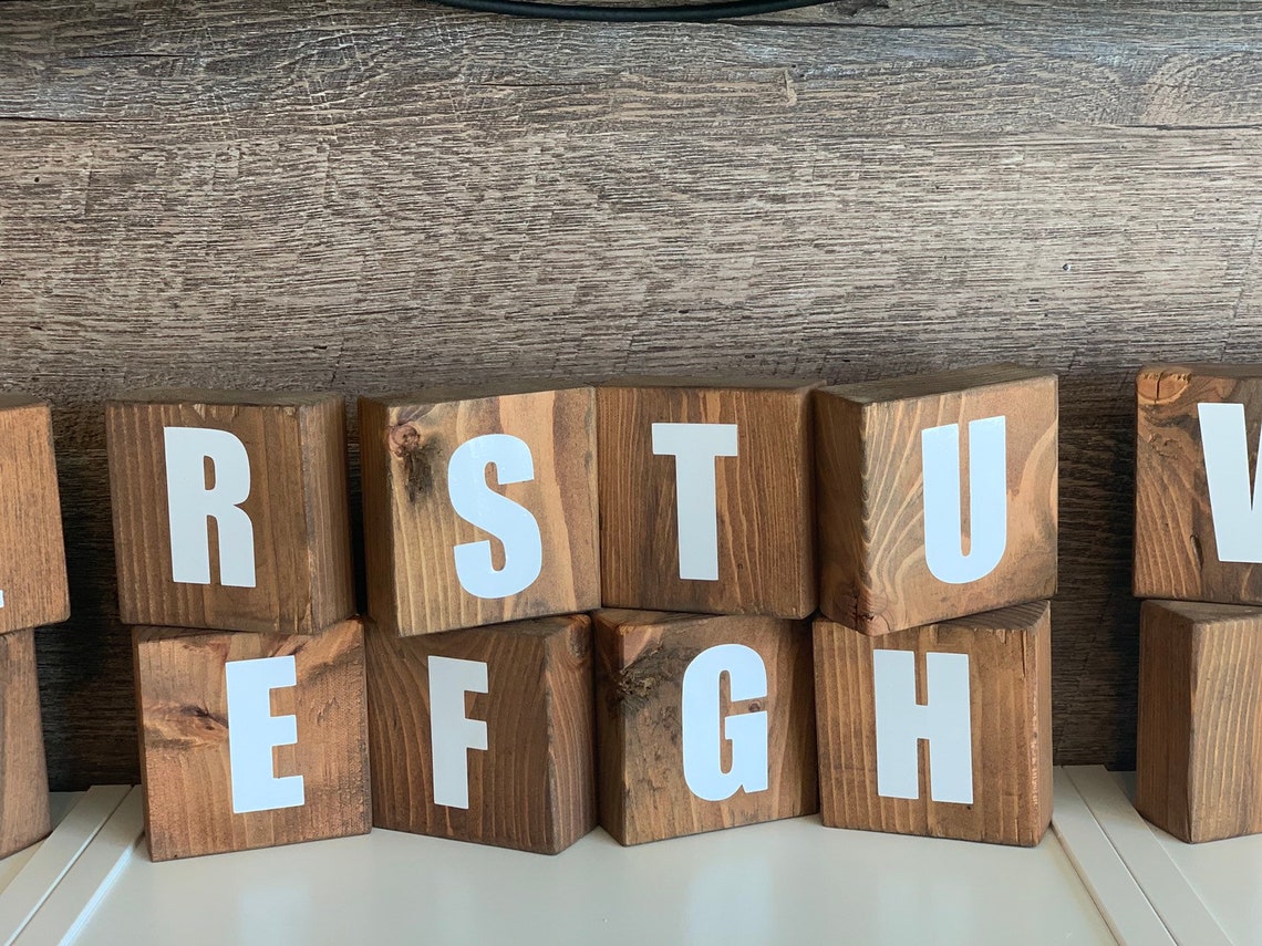 Alphabet and Holiday Decorative Blocks - Etsy