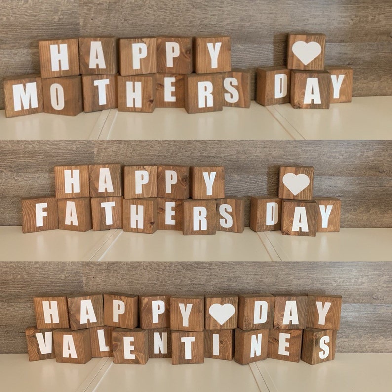 Alphabet and Holiday Decorative Blocks - Etsy