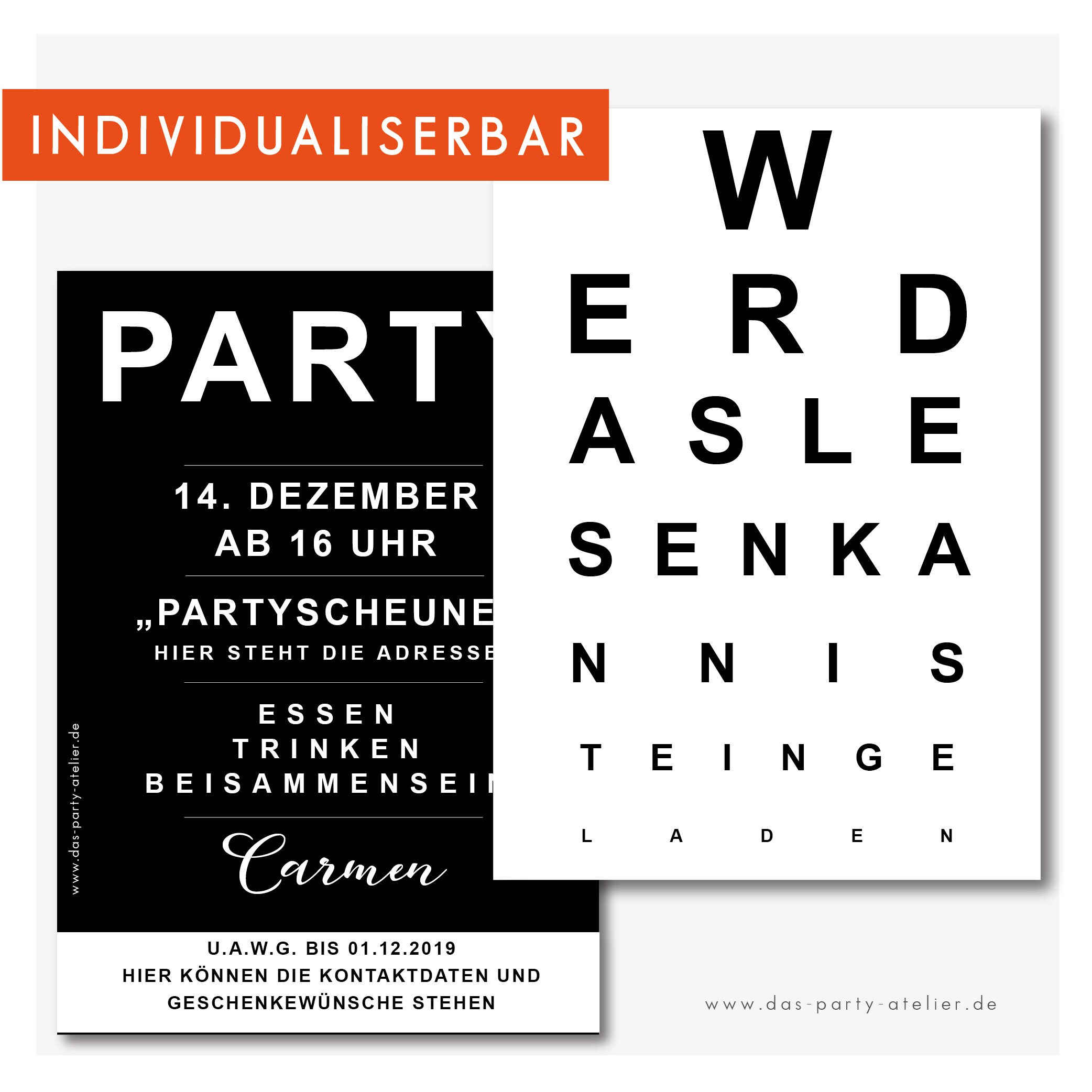 Karte SEHTEST - individualisierbar - inkl. Umschlag - Etsy.de