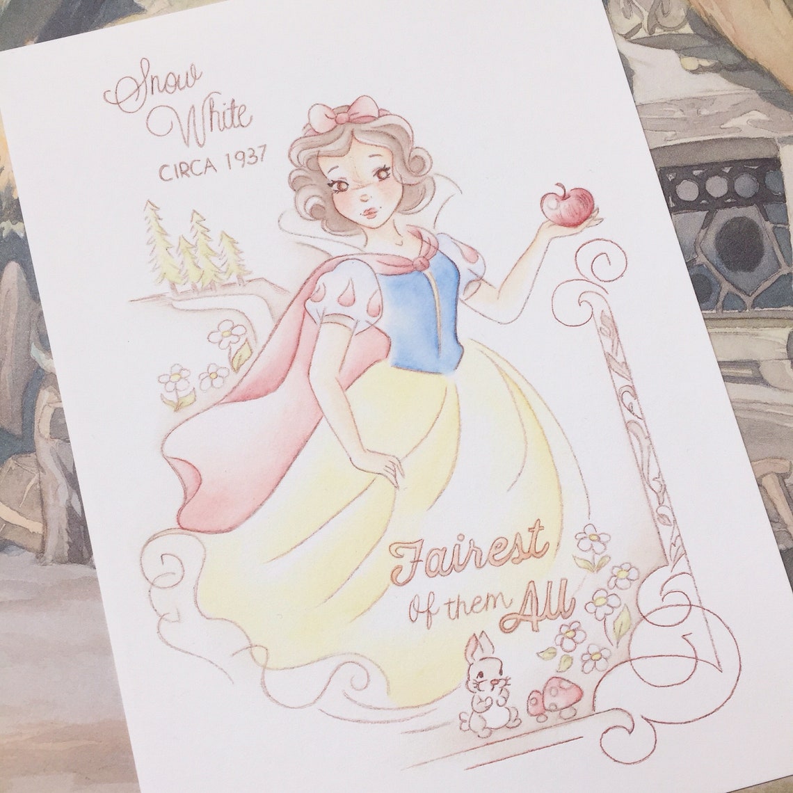 Snow White Print Princess Art - Etsy