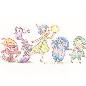 Inside Out, Mixed Emotions Art Print, Home Decor, Print, Pixar Wall Art ...