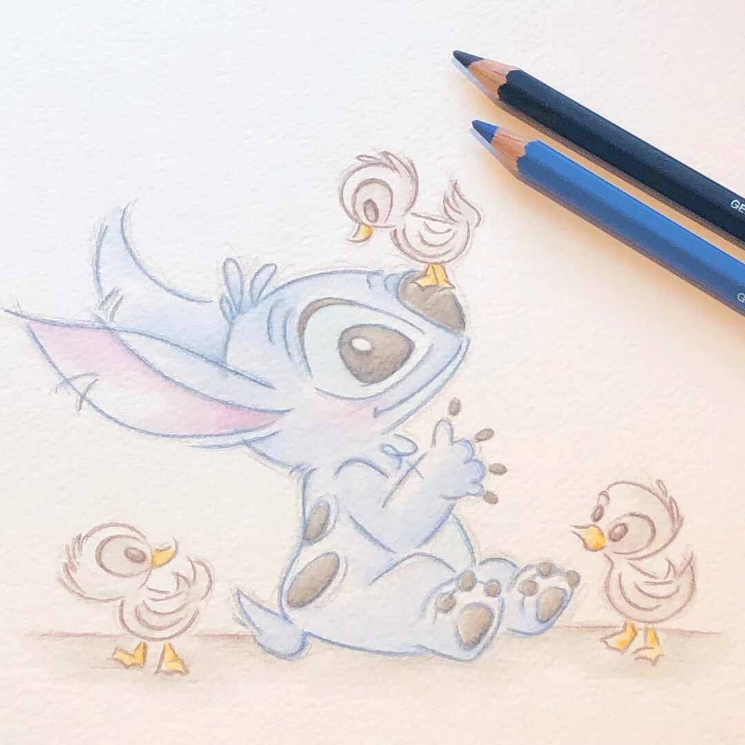 Lilo and Stitch Art Print , Disney Stitch, Ugly Duckling, Wall Art ...